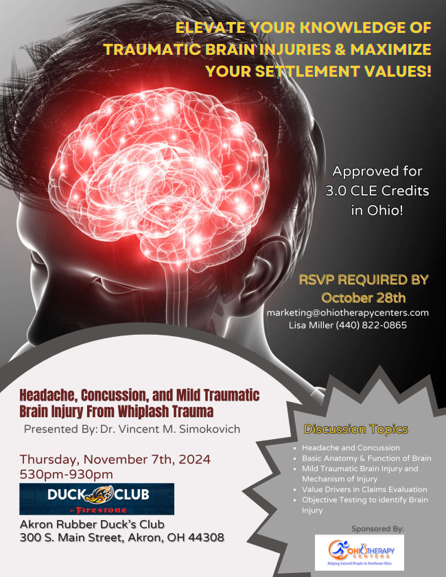 CLE Event Registration 11/7 - Ohio Therapy Centers